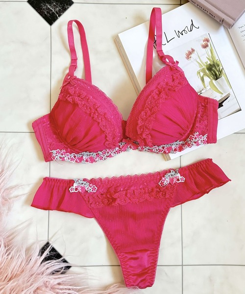 Absorle ブラジャー ショーツセット ストロベリーガーデンシフォン ブラ＆Tバックセット : ZOZOTOWN Yahoo!店 - 通販 - Yahoo!ショッピング