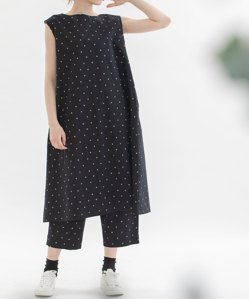 nop de nod ワンピース Cornet リネンコットン polkaノースリーブ2wayワンピース : ZOZOTOWN Yahoo!店 - 通販 - Yahoo!ショッピング