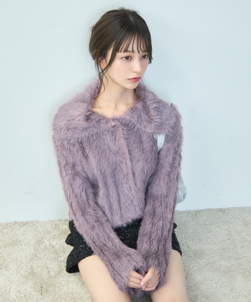 TITTY＆CO. 「TITTY&CO.」 ニットカーディガン FREE パープル レディース : ZOZOTOWN Yahoo!店 - 通販 - Yahoo!ショッピング