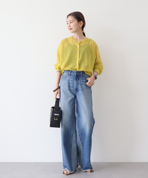 AMERICAN HOLIC カーディガン バイカラー配色ラインシアーニットカーディガン レディース : ZOZOTOWN Yahoo!店 - 通販 - Yahoo!ショッピング