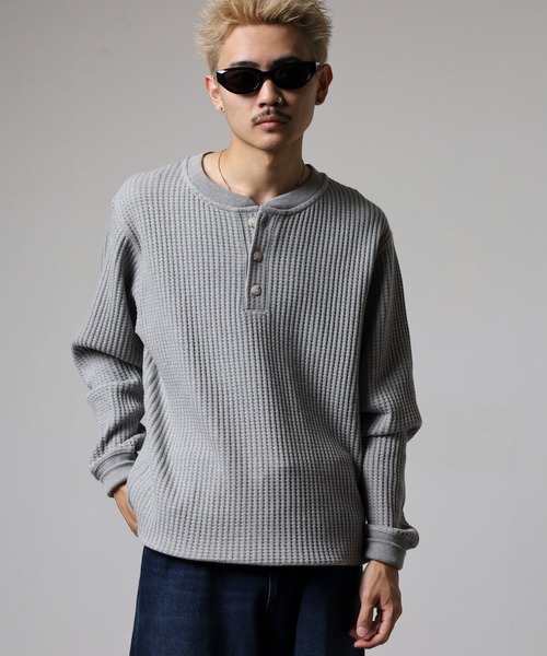 JEMORGAN（ジェーイーモーガン） tシャツ ビッグワッフル ヘンリー