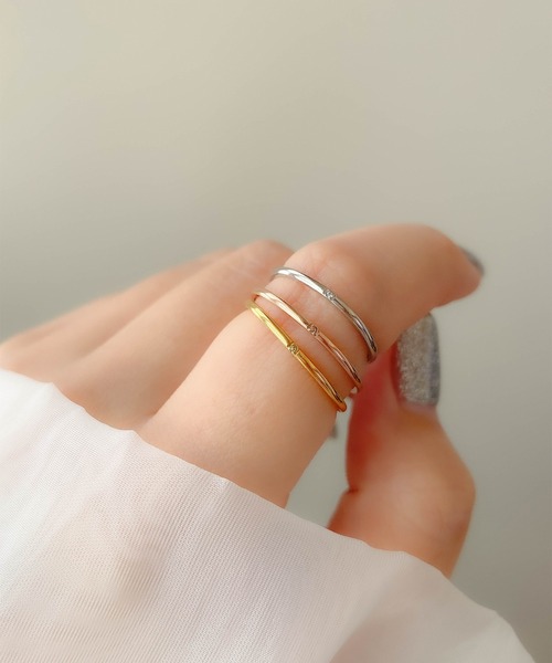 ebine 指輪 リング 1mm Zirconia Ring / 1石 金属アレルギー対応 サージカルステンレス レディース : ZOZOTOWN Yahoo!店 - 通販 - Yahoo ...