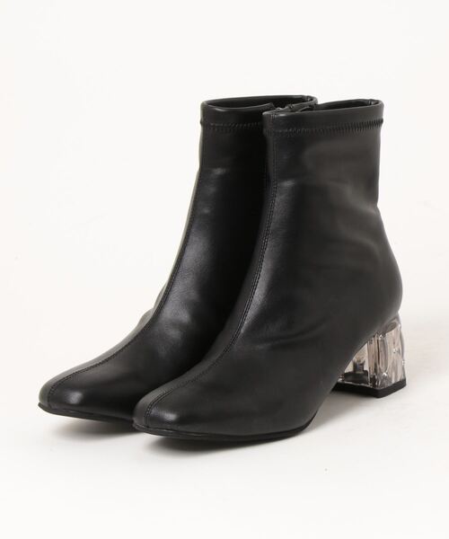 MUUM ブーツ 「MUUM」 クリアヒールショートブーツ レディース : ZOZOTOWN Yahoo!店 - 通販 - Yahoo!ショッピング