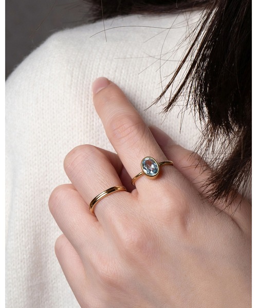 TOME JEWELRY 指輪 リング S925 PETIT STONE THIN RING -BLUE TOPAZ- レディース : ZOZOTOWN Yahoo!店 - 通販 ...