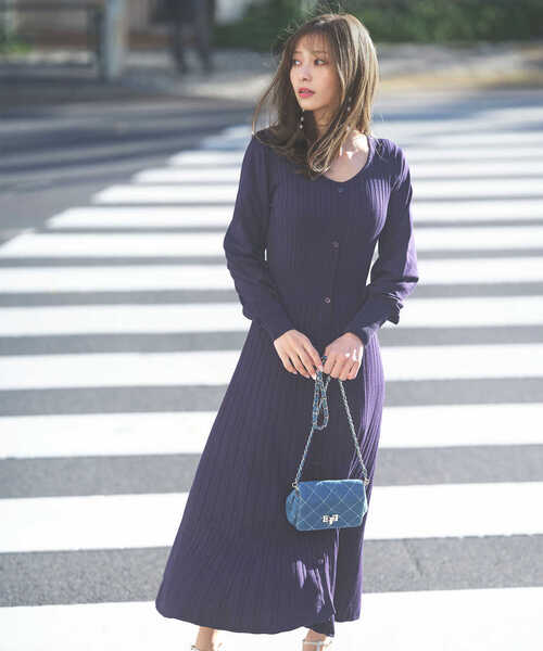 NATURAL BEAUTY BASIC 「NATURAL BASIC」 ニットワンピース SMALL ネイビー レディース : ZOZOTOWN Yahoo!店 - 通販 - Yahoo ...