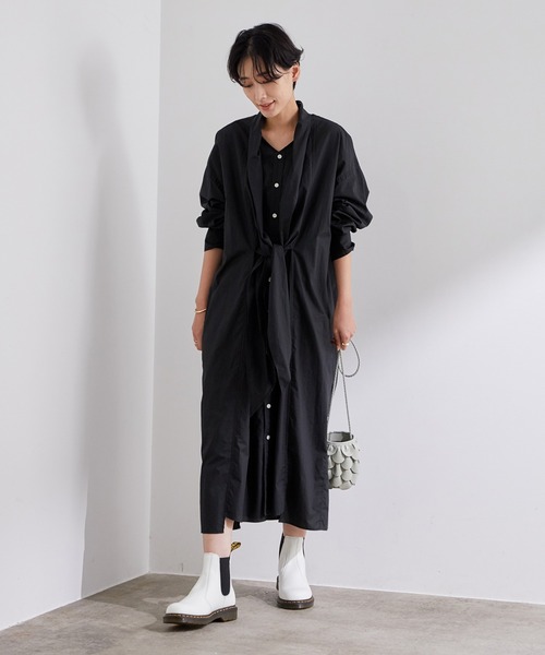 Yahoo!オークション - 「77circa」 長袖ワンピース FREE ブルー レディ...