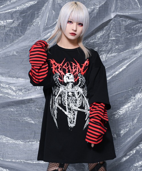 REFLEM 「REFLEM」 長袖カットソー FREE ブラック×レッド レディース : ZOZOTOWN Yahoo!店 - 通販 - Yahoo!ショッピング