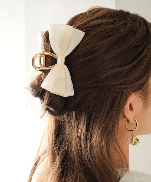 Diable baiser ヘアクリップ サテンリボンゴールドバレッタ : ZOZOTOWN Yahoo!店 - 通販 - Yahoo!ショッピング