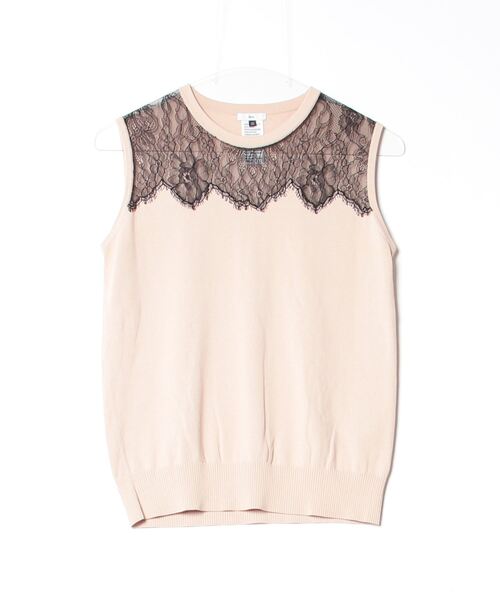 Sov. 「Sov.」 レースノースリーブニット 36 ベージュ レディース : ZOZOTOWN Yahoo!店 - 通販 - Yahoo!ショッピング