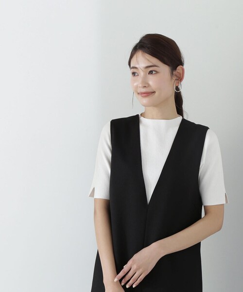 NATURAL BEAUTY BASIC 「NATURAL BASIC」 半袖ニット FREE オフホワイト レディース : ZOZOTOWN Yahoo!店 - 通販 - Yahoo!ショッピング