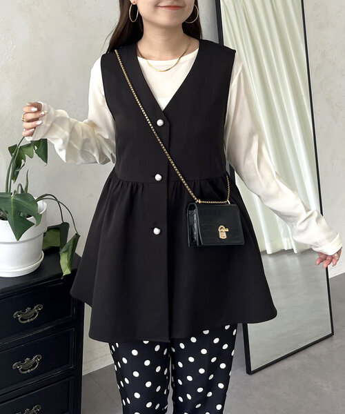 prose verse 「prose verse」 ベスト LARGE ブラック レディース : ZOZOTOWN Yahoo!店 - 通販 - Yahoo!ショッピング