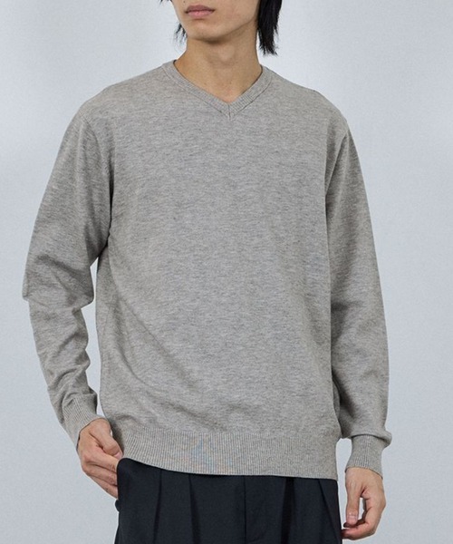 NAVY セーター ニット 素肌ニットV ネック メンズ レディース