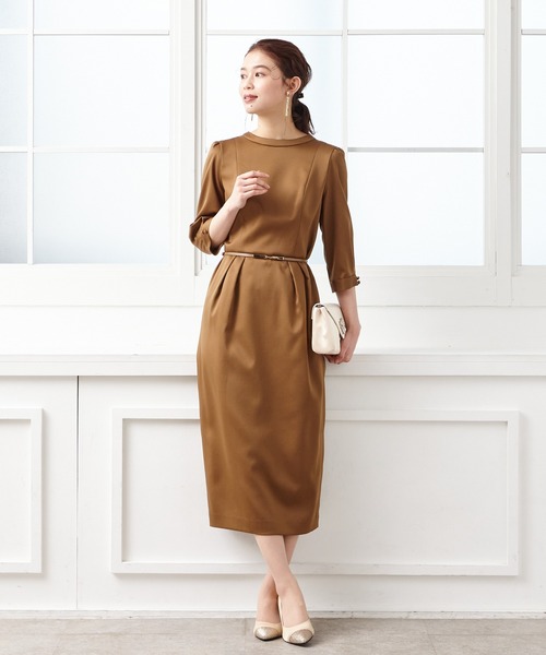 「AIMER」 7分袖ワンピース SMALL ブラウン レディース : 88372732 : ZOZOTOWN Yahoo!店 - 通販 - Yahoo!ショッピング