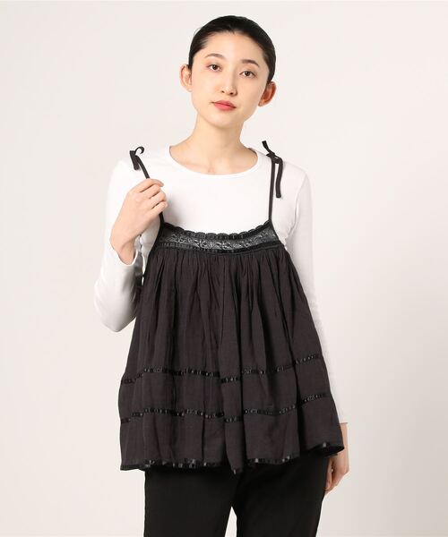 BEAMS BOY 「BEAMS BOY」 キャミソールブラウス ONE SIZE ブラック レディース : ZOZOTOWN Yahoo!店 - 通販 - Yahoo!ショッピング