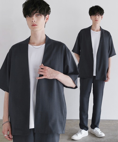 ASTRONOMY セットアップ Buyer's Select/接触冷感テックリネンノーカラー半袖カーデ＆テーパードパンツセットアップ メンズ : ZOZOTOWN Yahoo!店 - 通販 ...