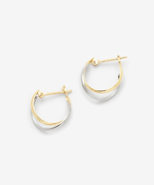 ESTELLE ピアス K10 イエローゴールド/プラチナ フープ ESTELLE/エステール レディース : ZOZOTOWN Yahoo!店 - 通販 - Yahoo!ショッピング