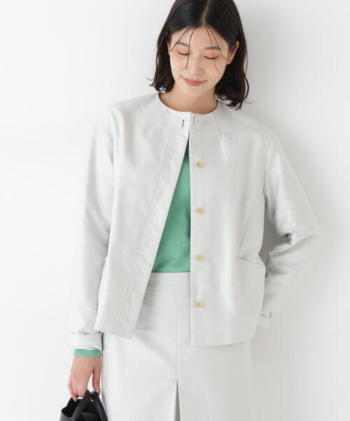 human woman（ヒューマンウーマン） ジャケット ノーカラージャケット