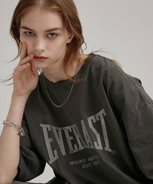 EVERLAST tシャツ EVERLAST/エバーラスト 別注 ヴィンテージ ピグメント加工 ブランドロゴ刺繍 クルーネック半袖Tシャツ メンズ レディース : ZOZOTOWN Yahoo ...