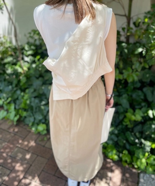 LACOSTE（ラコステ） ワンピース 異素材切り替え バルーンシルエット