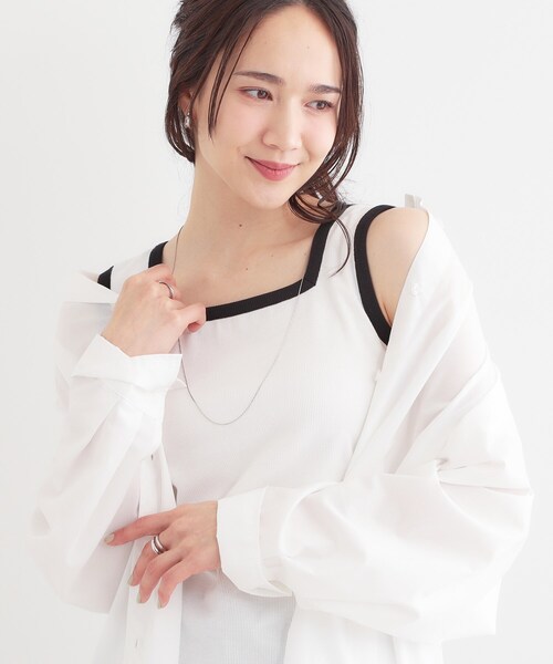 Cutie Blonde タンクトップ ノースリーブ 「S-LL」2WAYネック リブタンクトップ レディース : ZOZOTOWN Yahoo!店 - 通販 - Yahoo!ショッピング