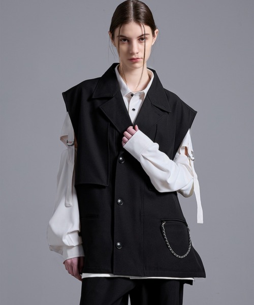 「Loose/ルース」 ベスト L ブラック メンズ :84134740:ZOZOTOWN Yahoo!店 - 通販 - Yahoo!ショッピング