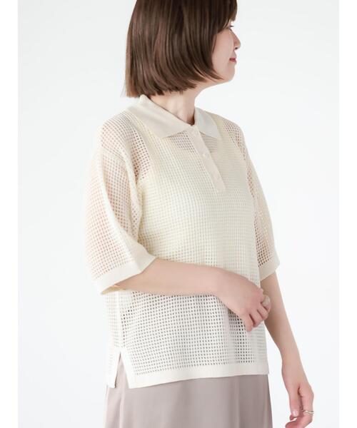 Lugnoncure（ルノンキュール） ニット セーター メッシュポロニットプルオーバー レディース : ZOZOTOWN Yahoo!店 - 通販 - Yahoo!ショッピング