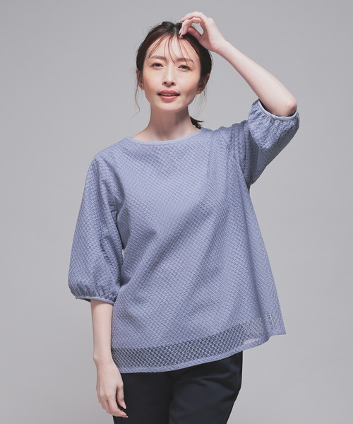 GLACIER lusso ブラウス シャツ 6分袖刺繍レースブラウス レディース : ZOZOTOWN Yahoo!店 - 通販 - Yahoo!ショッピング