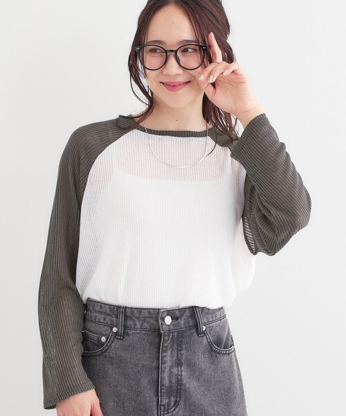 Cutie Blonde（キューティーブロンド） tシャツ 「S-LL」シアーラグランロンT レディース : ZOZOTOWN Yahoo!店 - 通販 - Yahoo!ショッピング