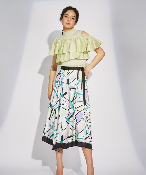 GRACE CONTINENTAL 「GRACE CONTINENTAL」 「Diagram」フレアスカート 36 グリーン レディース : ZOZOTOWN Yahoo!店 - 通販 ...