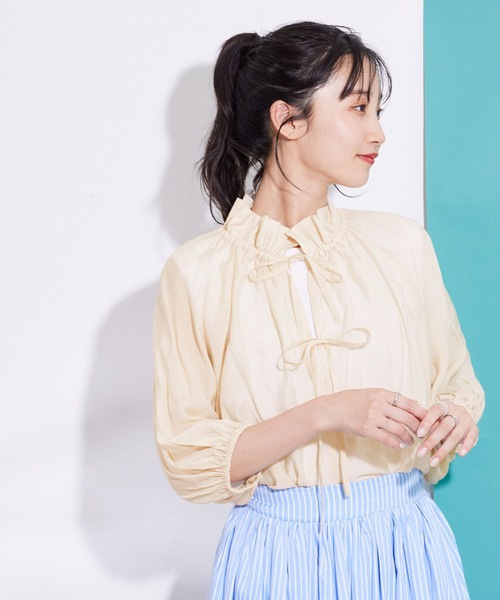 JAYRO ブラウス シャツ シアー前後2WAY リボンブラウス レディース : ZOZOTOWN Yahoo!店 - 通販 - Yahoo!ショッピング