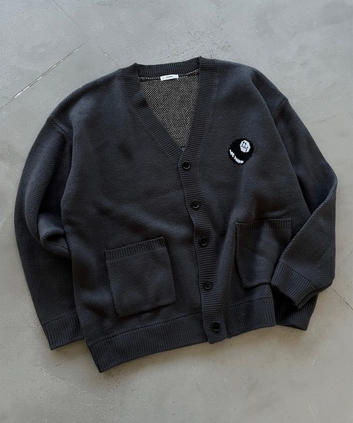 Yahoo!オークション - 「Perushu」 ニットカーディガン LARGE チャコー...