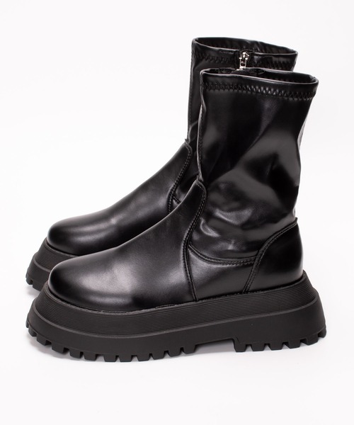 Yahoo!オークション - 「SVEC」 ショートブーツ 40 ブラック レディー...