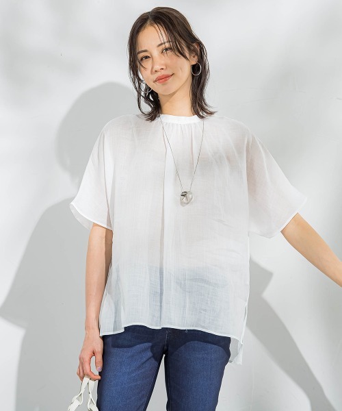 LAUTREAMONT ブラウス シャツ 「WEB限定」ラミーギャザーブラウス「洗濯機で洗える」 レディース : ZOZOTOWN Yahoo!店 - 通販 - Yahoo!ショッピング