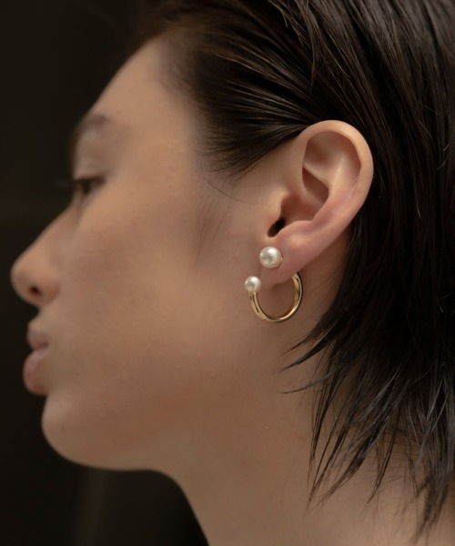 novice ピアス 「novice」Double Pearl Hoop Pierce レディース : ZOZOTOWN Yahoo!店 - 通販 - Yahoo!ショッピング