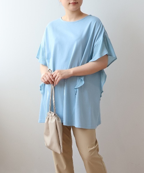 MB mint breeze チュニック 「L〜5L 大きいサイズ」ドライ天竺フリルチュニック : ZOZOTOWN Yahoo!店 - 通販 - Yahoo!ショッピング