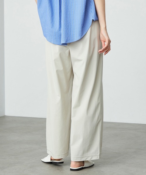 SOMETHING（サムシング） パンツ ウエストゴムSLワイドパンツ「UV