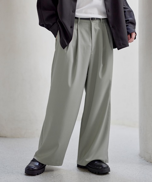 ASTRONOMY スラックス 「防シワ」2タックワイドストレートバギースラックス メンズ : ZOZOTOWN Yahoo!店 - 通販 - Yahoo!ショッピング