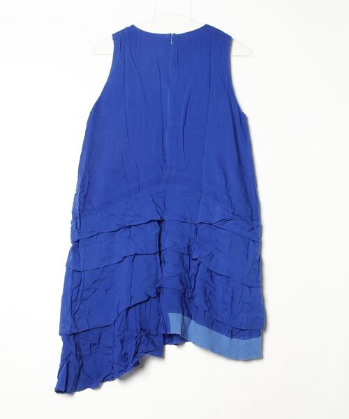 gomme 「gomme」 フリルノースリーブワンピース M ブルー レディース : ZOZOTOWN Yahoo!店 - 通販 - Yahoo!ショッピング