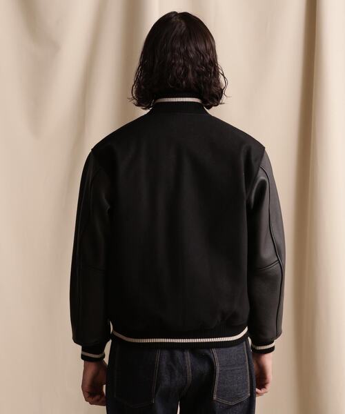 Yahoo!オークション - 「schott」 スタジャン M ブラック メンズ