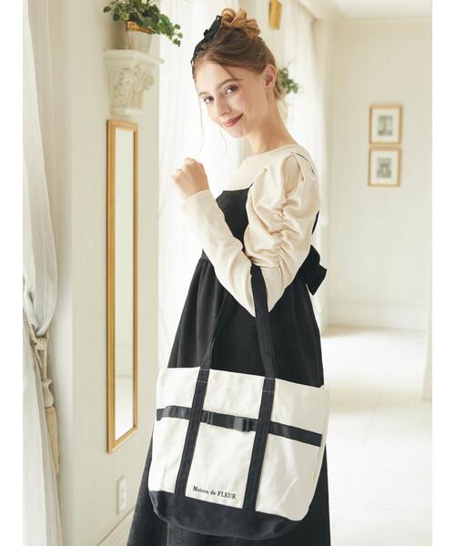 Maison de FLEUR 「Maison FLEUR」 トートバッグ FREE ブラック レディース : ZOZOTOWN Yahoo!店 - 通販 - Yahoo!ショッピング