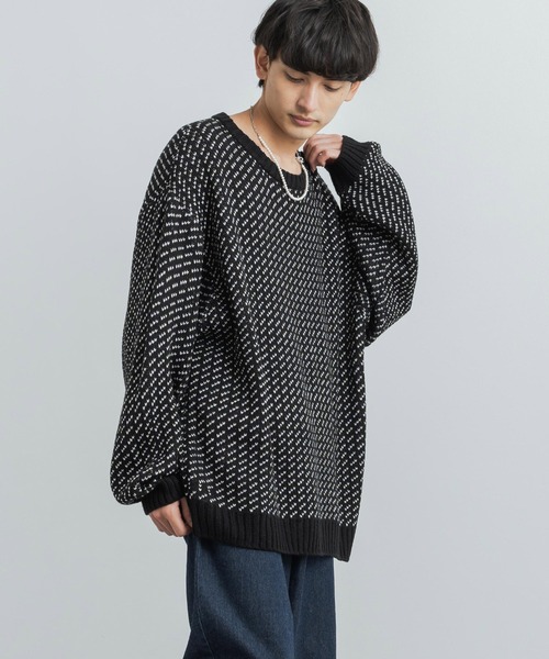 Yahoo!オークション - 「Rocky Monroe」 「Beno」長袖ニット M ネイビ...