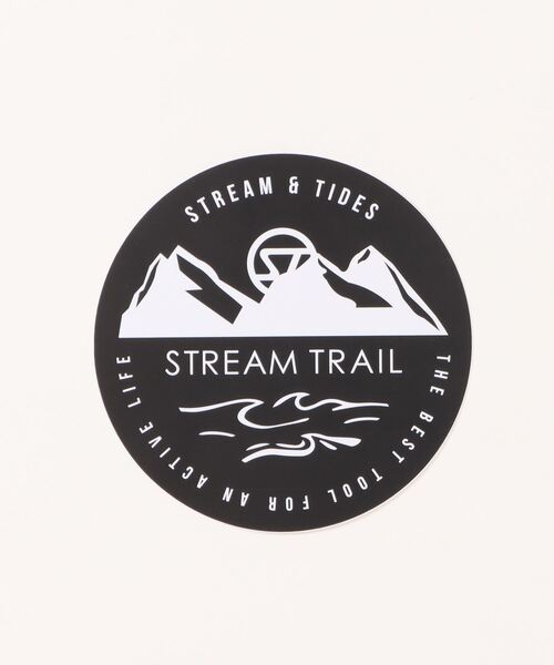 STREAM TRAIL ステッカー STICKER STREAM＆TIDES BLACK・COLOR : ZOZOTOWN Yahoo!店 ...
