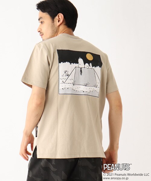 PEANUTS 「PEANUTS」 半袖Tシャツ「BASECONTROLコラボ」 1 ブラック メンズ : ZOZOTOWN Yahoo!店 - 通販 - Yahoo!ショッピング