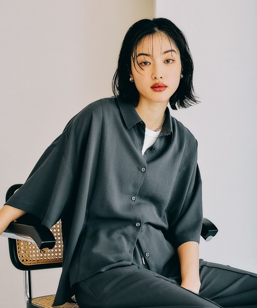 LEPSIM ブラウス シャツ マルチメリット5分袖シャツ 324651 レディース : ZOZOTOWN Yahoo!店 - 通販 - Yahoo!ショッピング