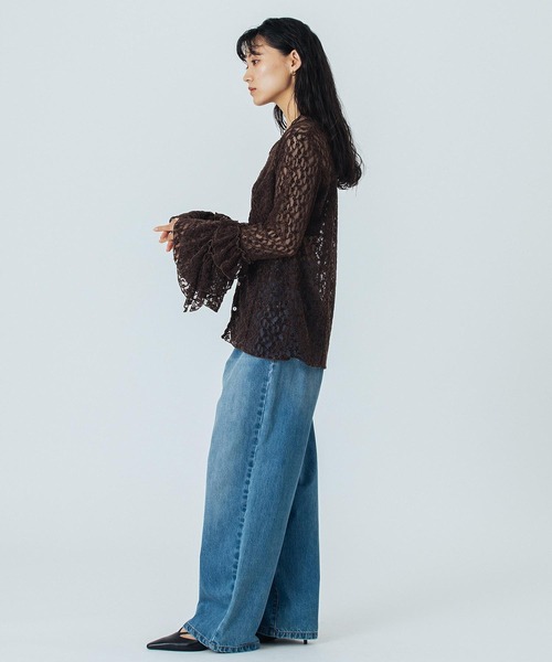 ROSE BUD（ローズバッド） tシャツ (CREOLME)LACE L/S TOP レディース