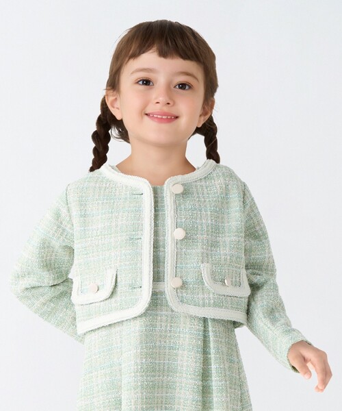 SHIPS Colors 「SHIPS Colors」 「KIDS」ツイードジャケット 110 ライトグリーン キッズ : ZOZOTOWN Yahoo!店 - 通販 - Yahoo!ショッピング