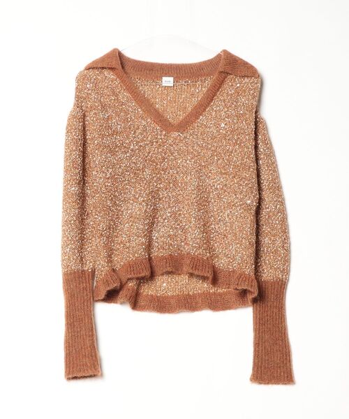 ELIN 「ELIN」 Vネックニット 00 ブラウン レディース : ZOZOTOWN Yahoo!店 - 通販 - Yahoo!ショッピング