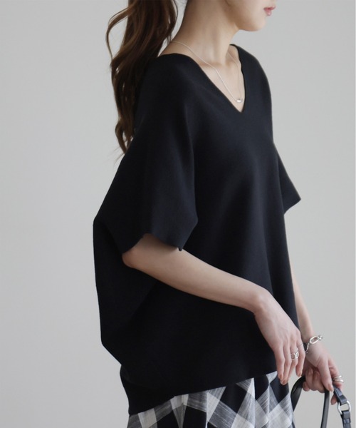 HUG.U 「HUG.U」 Vネックニット L ブラック レディース : ZOZOTOWN Yahoo!店 - 通販 - Yahoo!ショッピング