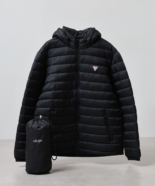 ナイロンジャケット GUESS JEANS GJ HOODED PUFFER ゲス ナイロン