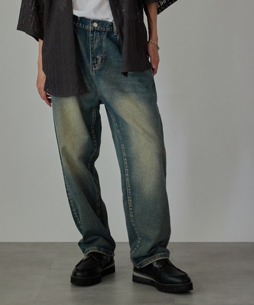 SETUP7 ジーンズ 「SETUP7」ヴィンテージライクオーバーダイワイドデニムパンツ SCCH メンズ : ZOZOTOWN Yahoo!店 - 通販 - Yahoo!ショッピング